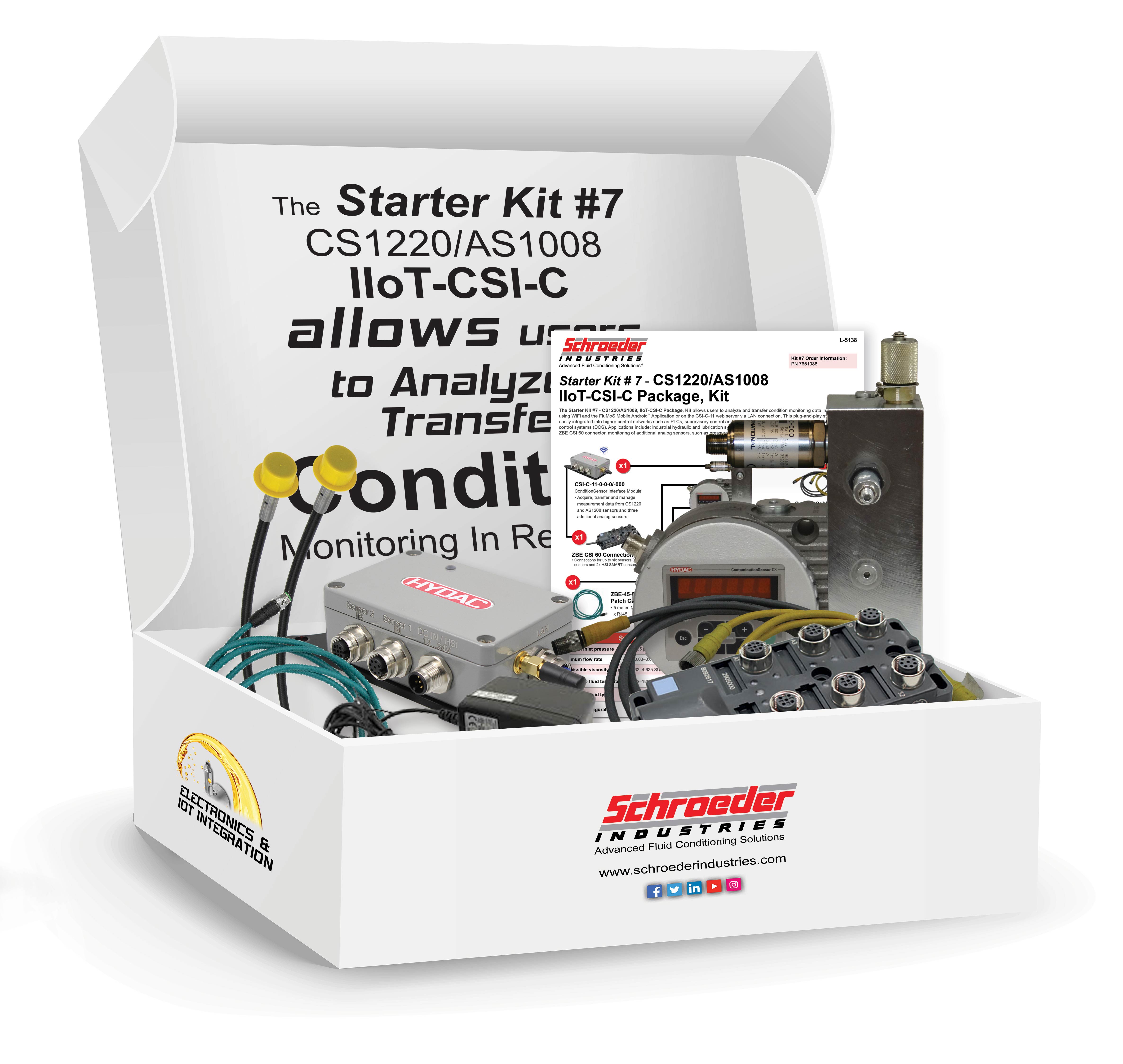 Starter Kit #7 - IIoT & Analog Sensors Package On Schroeder Industries
